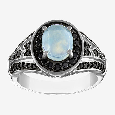 Click here for Womens Genuine White Opal Sterling Silver Oval Coc... prices