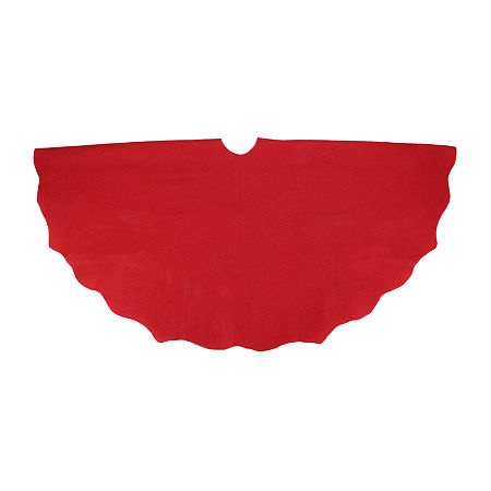 Northlight Cardinal Scalloped Edge Christmas Tree Skirt - Red