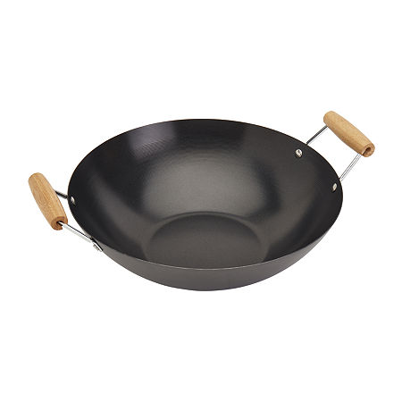Click here for Infuse Asian Carbon Steel 13.75 Open Wok with 2 Si... prices