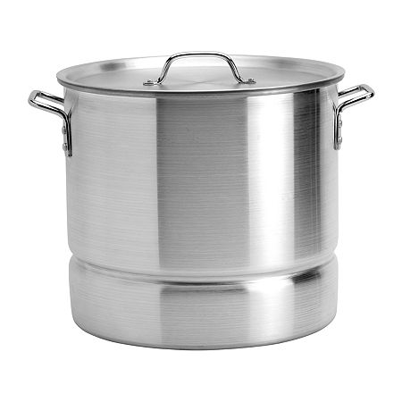 Infuse Latin Aluminum 3 Piece 32 Quart Steamer Set - Silver