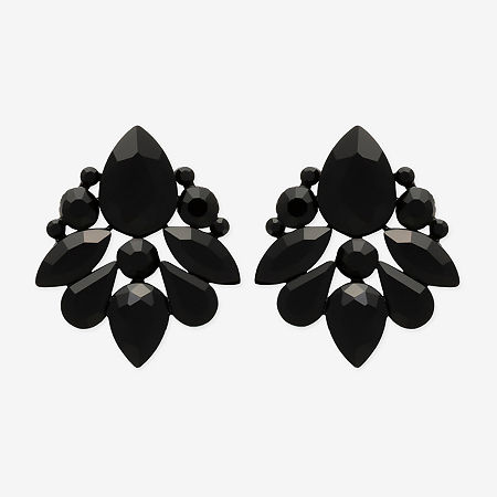 Click here for Bijoux Bar Womens Black Glass Drop Earrings  One S... prices