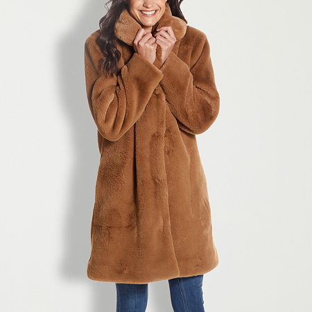 Click here for Gallery Womens Faux Fur Midweight Coat  Large  Bro... prices
