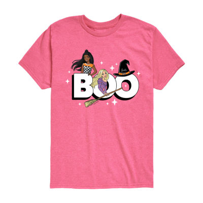 Big Girls Boo Crew Neck Short Sleeve Barbie T-Shirt, Color: Heather ...