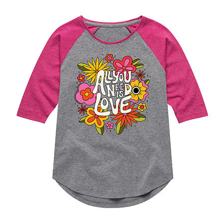 Click here for All You Need Is Love Big Kid Girls Crew Neck 3/4 S... prices
