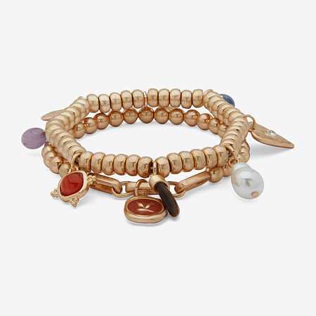 Click here for a.n.a Gold Tone Womens 2-pc. Bracelet Set  One Siz... prices
