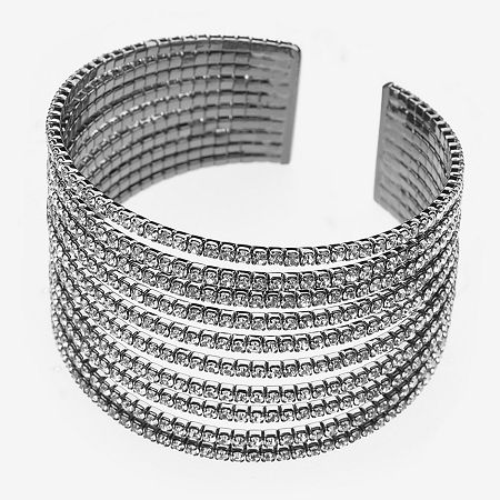 Click here for Bijoux Bar Black Womens Glass Cuff Bracelet  One S... prices