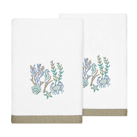 Click here for Linum Home Turkish Cotton Aaron Embellished 2-Pc.... prices
