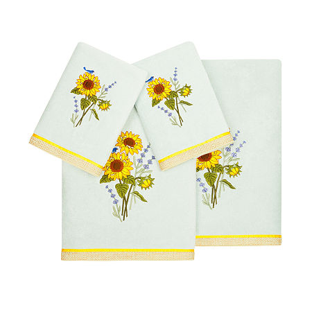 Click here for Linum Home Turkish Cotton Girasol Embellished 4-Pc... prices