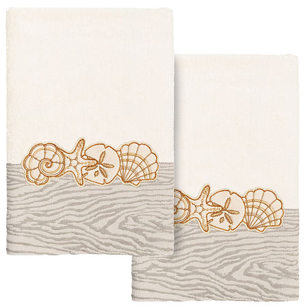 Click here for Linum Home Textiles Shell Row 2-pc. Embellished Ha... prices