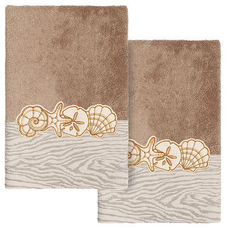 Click here for Linum Home Textiles Shell Row 2-pc. Embellished Ha... prices