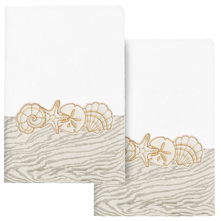 Click here for Linum Home Textiles Shell Row 2-pc. Embellished Ha... prices