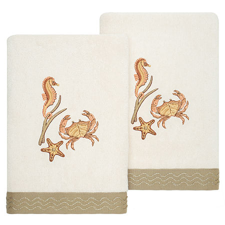 Click here for Linum Home Turkish Cotton Aaron Embellished 2-Pc.... prices