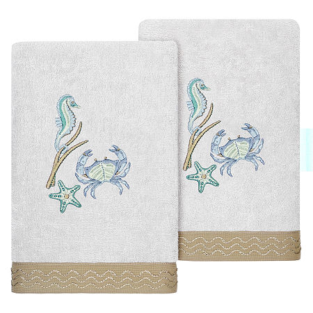 Click here for Linum Home Turkish Cotton Aaron Embellished 2-Pc.... prices