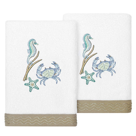 Click here for Linum Home Turkish Cotton Aaron Embellished 2-Pc.... prices