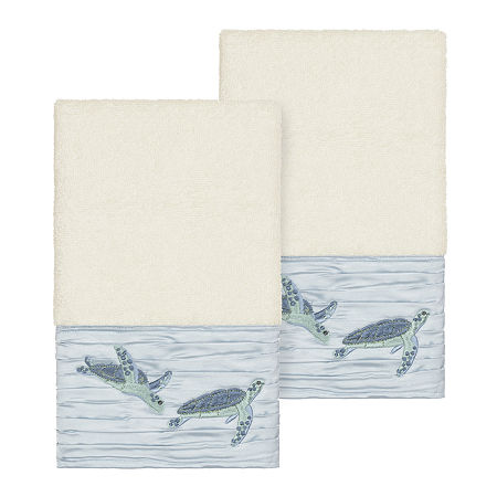 Click here for Linum Home Textiles Mia 2-pc. Embellished Hand Tow... prices