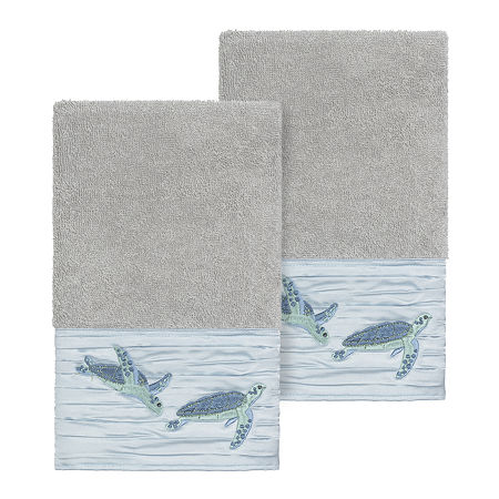 Click here for Linum Home Textiles Mia 2-pc. Embellished Hand Tow... prices