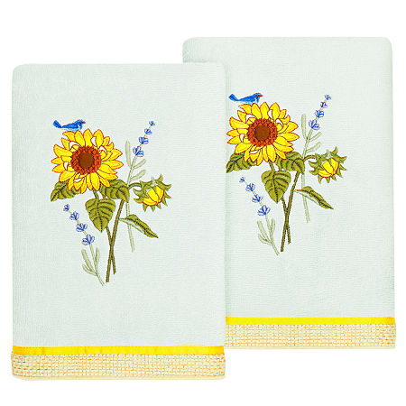 Click here for Linum Home Turkish Cotton Girasol Embellished 2-Pc... prices