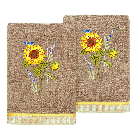 Click here for Linum Home Turkish Cotton Girasol Embellished 2-Pc... prices