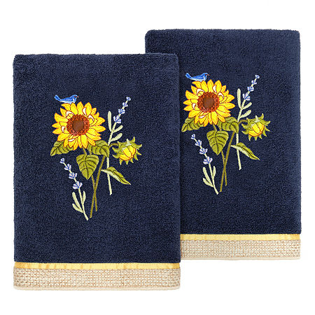 Click here for Linum Home Turkish Cotton Girasol Embellished 2-Pc... prices