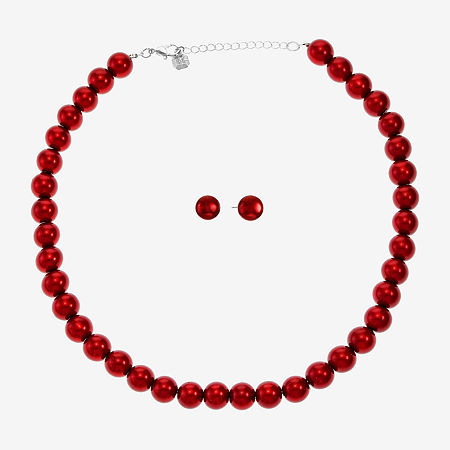 Click here for Monet Jewelry Timeless Red Strand Necklace & Stud... prices