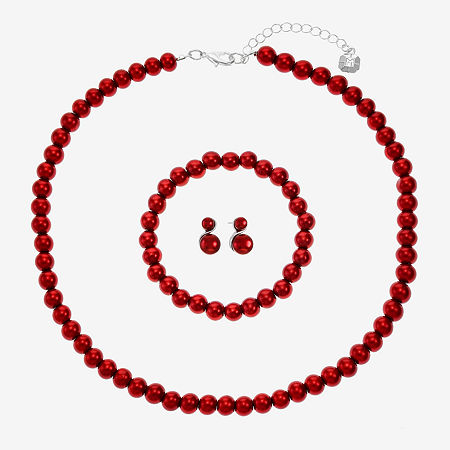 Click here for Monet Jewelry Timeless Silver Tone Red Strand Neck... prices