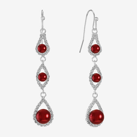 Click here for Monet Jewelry Timeless Silver Tone & Red Womens Gl... prices