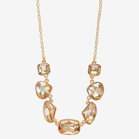 Click here for Monet Jewelry Gold Tone Frontal Womens Brown 17 In... prices