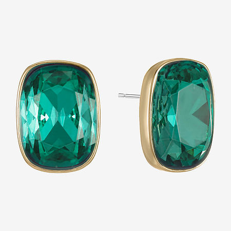 Click here for Monet Jewelry Gold Tone Glass 20mm Rectangular Stu... prices
