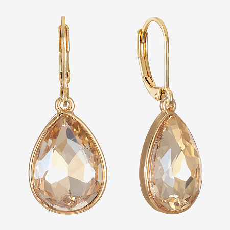 Click here for Monet Jewelry Gold Tone Womens Brown Glass Drop Ea... prices