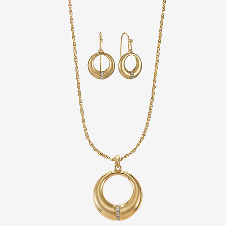 Click here for Liz Claiborne Open Circle Pendant Necklace & Drop... prices