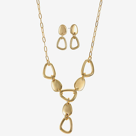 Click here for Liz Claiborne Pebble Y Necklace & Drop Earring Wom... prices