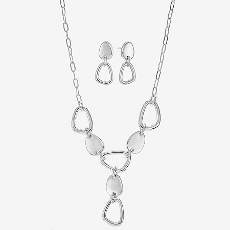 Click here for Liz Claiborne Pebble Y Necklace & Drop Earring Wom... prices