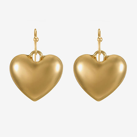 Click here for Liz Claiborne Gold Tone Womens Heart Drop Earrings... prices