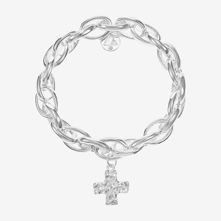 Click here for Liz Claiborne Silver Tone Hammered Womens Cross St... prices