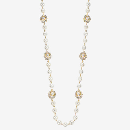 Click here for Monet Jewelry Gold Tone Halo Womens Glass 36 Inch... prices