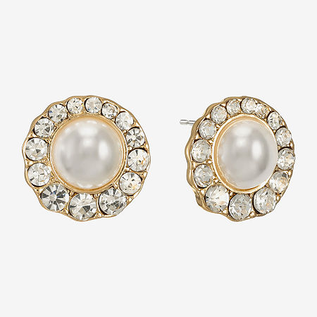 Click here for Monet Jewelry Gold Tone Halo Glass Simulated Pearl... prices