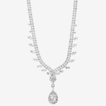 Click here for Monet Jewelry Timeless Silver Tone Womens Glass 17... prices