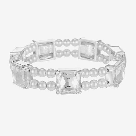 Click here for Monet Jewelry Timeless Silver Tone Womens Glass Si... prices