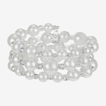 Click here for Monet Jewelry Timeless Silver Tone Beaded Coil Wom... prices