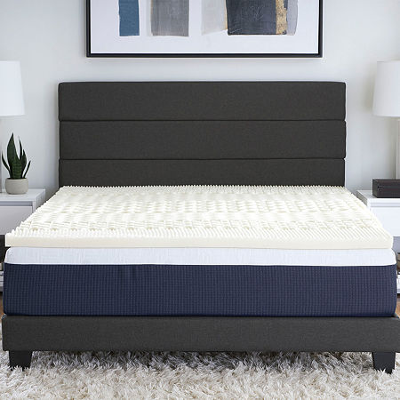 Comfort Tech 1.5 7-Zone Memory Foam Mattress Topper  King - Ivory