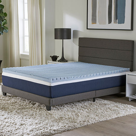 Comfort Tech 2 Convoluted Tranquility Foam Mattress Topper  Twin - White