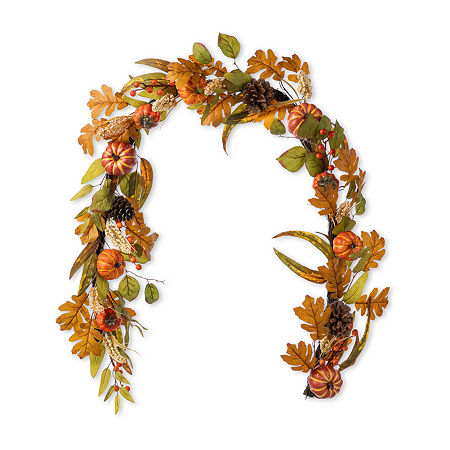 Click here for Glitzhome 72L Fall Pumpkin Leaf Floral Garland Tha... prices