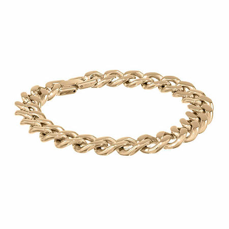 Click here for Mens Stainless Steel 10 Inch Solid Curb Chain Brac... prices