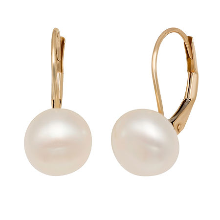 Click here for Womens White Cultured Freshwater Pearl 14K Gold Dr... prices