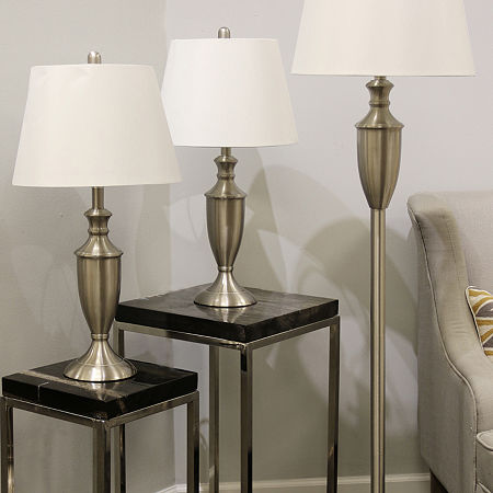 Click here for Stylecraft Geneva 3-pc. Lamp Set  One Size  Silver prices
