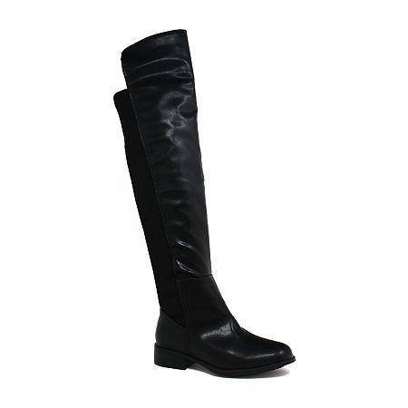 Click here for Yoki Womens Erin-12 Stacked Heel Over the Knee Boo... prices