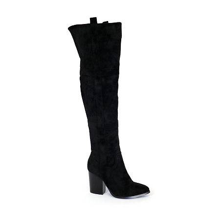 Click here for Yoki Womens Spade-30 Stacked Heel Over the Knee Bo... prices