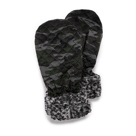 Muk Luks Womens Quilted Mitten  Camo  One Size - Camo