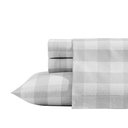 Eddie Bauer Printed Cotton Flannel 3-Pc. Sheet Set  Twin - Lakehouse Plaid