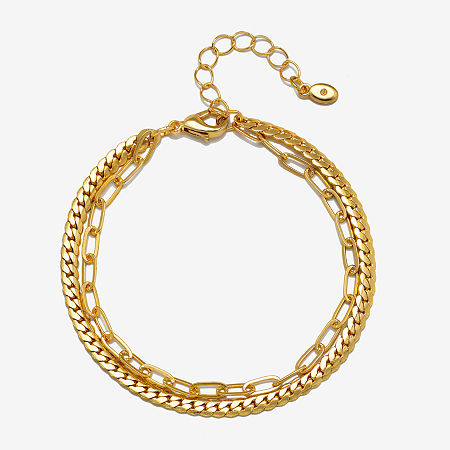 Click here for Bijoux Bar Delicates Gold Tone Womens Solid Link R... prices